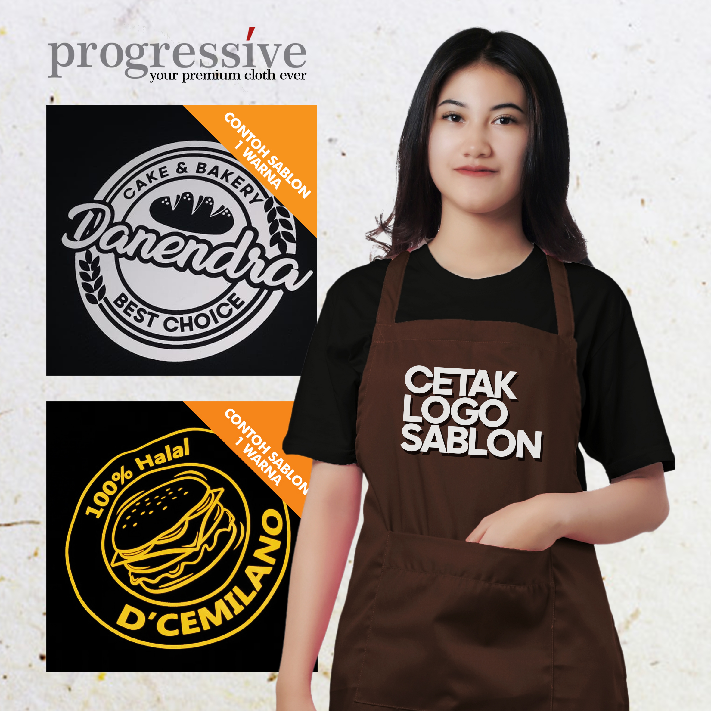 Apron / Celemek Custom Sablon – Progressive